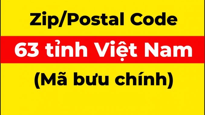Danh Sách Mã Bưu Chính Việt Nam (Zip Code VietNam, Postal Code VietNam ...